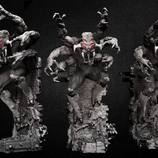 👨 Wicked Marvel Man Spider Sculpture: Tested and ready for 3d printing ...
