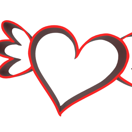 STL file EMPORTE PIECE COEUR VOLANT - FLYING HEART COOKIE CUTTER 💜 ・3D ...