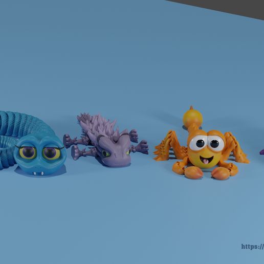 😈 Thorny Devil Lizard (Zoe) Articulated / Flexi・ STL File for ・Cults