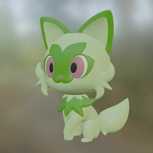 🐉 SPRIGATITO pokemon figure・Archivo STL para ・Cults
