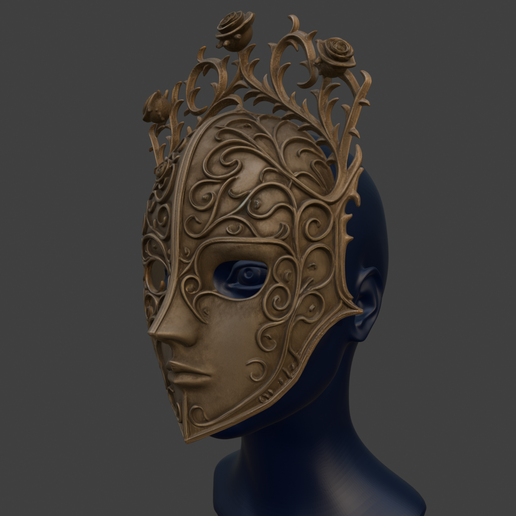 🎭 Seraphic Thorn Mask・ STL File for 3D printing・Cults
