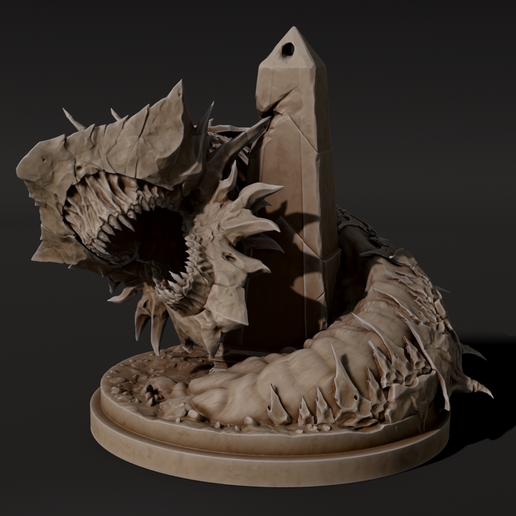 🎲 Dark Wurm・ STL File for ・Cults