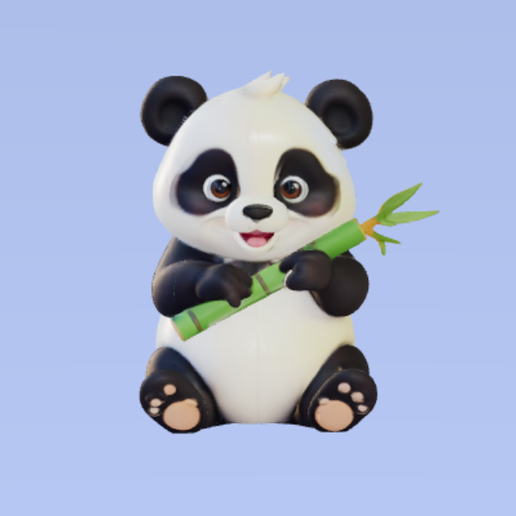 STL file Cute Bamboo Panda 🐼 ・Design to download and 3D print・Cults