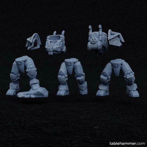 🛰 Clockwork Ancient - Space Dwarf golem mech・ 3D File for ・Cults