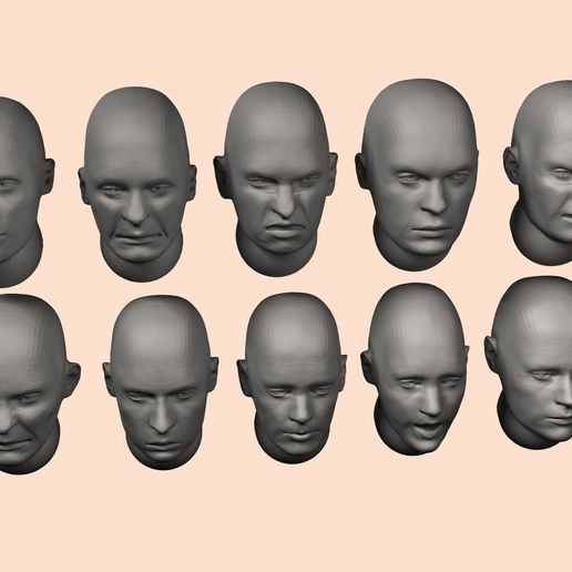 🥣 28mm WW1 British bowl heads・ STL File for 3D printing・Cults