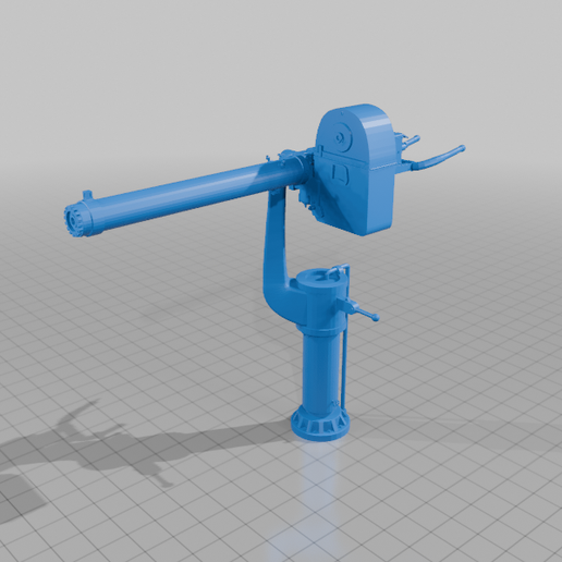 🎨 US Navy Browning .50 Cal, M2, Water-Cooled, Pedestal Mount・Free 3D ...