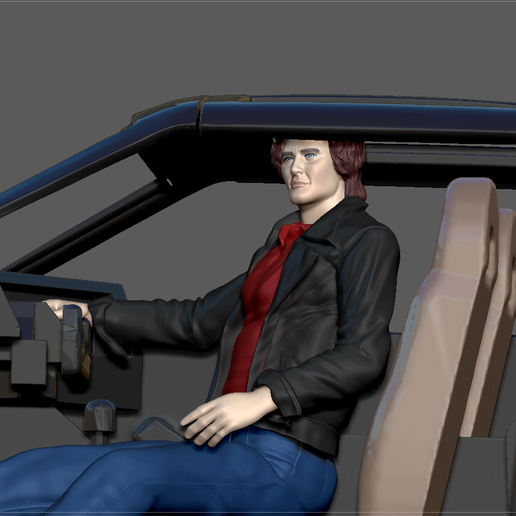 🚗 KITT MICHAEL KNIGHT KNIGHT RIDER SITTING POSE RIDER CAR MINIATURE K.I ...