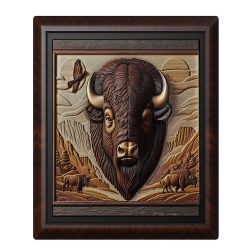 Fichier 3D Bison animal wall art relief wall decor 🦬 ・Modèle à ...