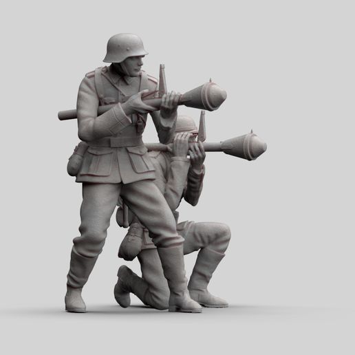🫡 German Soldiers and Faustpatrone・ STL File for 3D printing・Cults