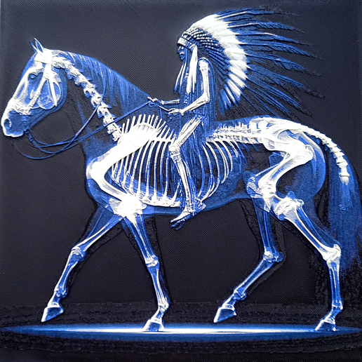 🐎 X-ray Apache Indian on horseback・ STL File for 3D printing・Cults