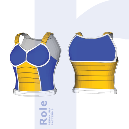 ♀️ Elite Saiyan Female Armor Cosplay Pepakura Template – Dragon Ball ...