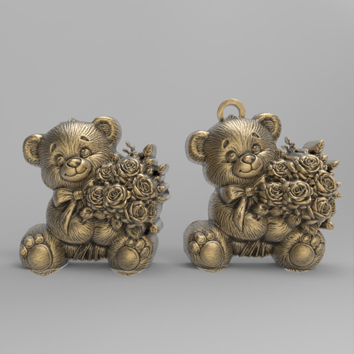 STL file teddy with flowers 🧸 (OBJ)・3D print design to download・Cults