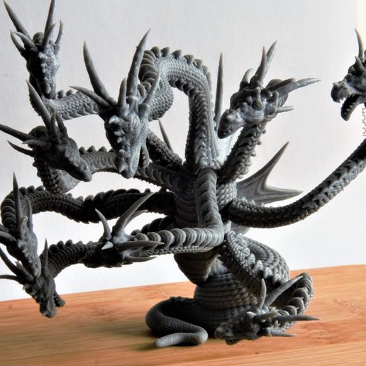 👹 Hydra - Nine Headed - Semi-Posable Miniature・ 3D File for ・Cults