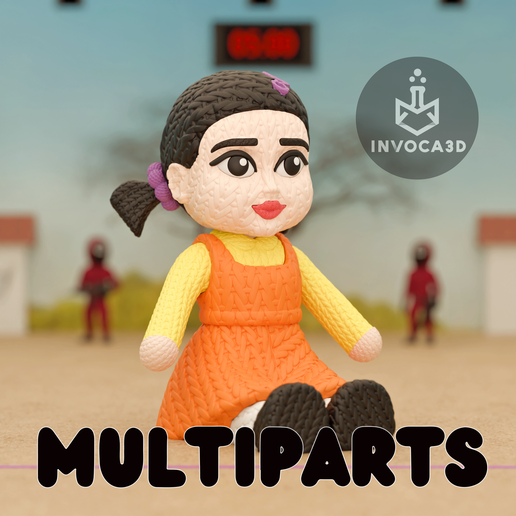 🦑 Young-Hee Crochet Knitted Squid Game Doll - Jump Rope・ 3D File for 3D ...