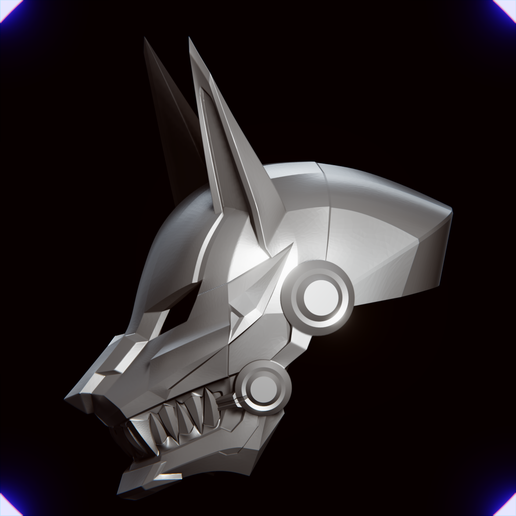 🐺 Mecha Wolf mask/helmet Version 1・ STL File for 3D printing・Cults