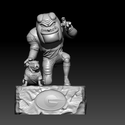 🇬🇪 Georgia Bulldogs Mascot Statue – Hairy Dawg-Uga・ 3D File for 3D ...
