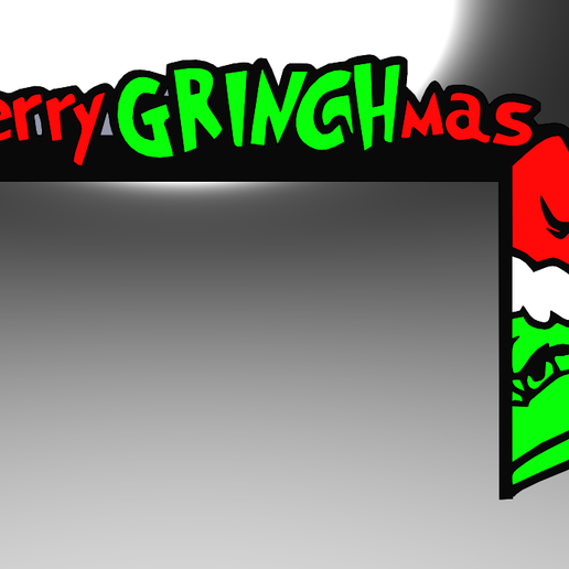 🎨 Line Art Design - Grinch with "Merry Grinch Mass" Text for Door ...