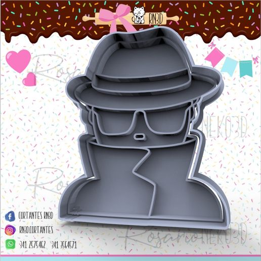 🕵️‍♂️ DETECTIVE cookie cutter - DETECTIVE cookie cutter・ STL File for ...