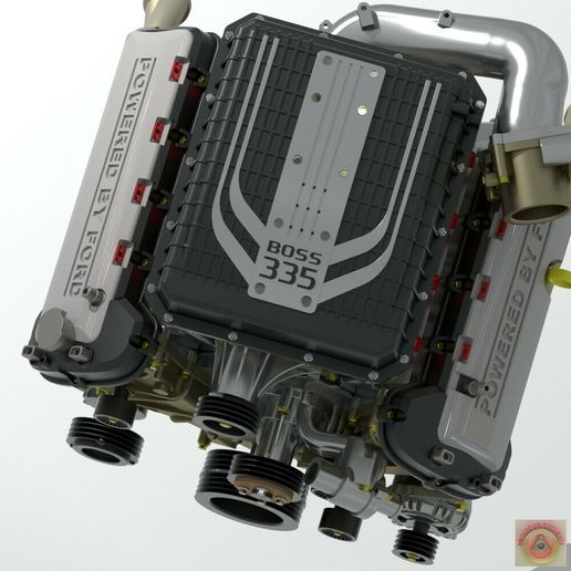 🚙 FORD BOSS 335 (Miami V8) - ENGINE・ STL File for 3D printing・Cults