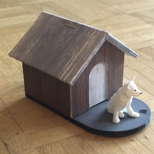 STL file Coin Bank - Doghouse・3D printing template to download • Cults