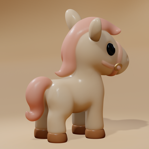 🐉 Cute Pony 3D Printable STL Multi Parts・ 3D File for 3D printing・Cults