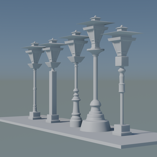 🔦 Lamp Post・ STL File for 3D printing and CNC machining - Laser cutting ...