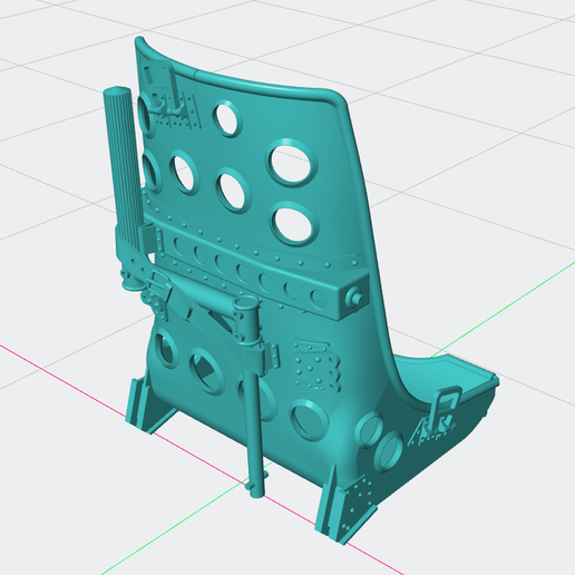 3D file Mitsubishi A6M Zero pilot seat - Early version 🧑‍ ️ ・3D print design to download・Cults