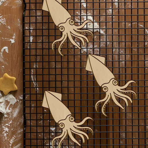 🍪 Cuttlefish Cookie Cutter, Biscuit Cutter・ STL File for 3D printing・Cults