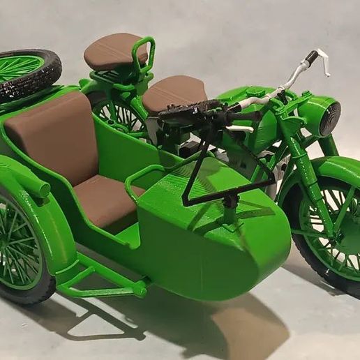 Archivo STL Vintage Motorcycle with Sidecar - 3D Printable Model 🏍️ ...