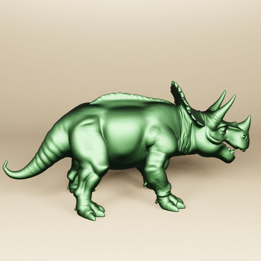 🦖 Charging Triceratops STL – Action-Packed Jurassic Dinosaur 3D Print ...