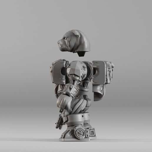 3D file 001586 Bulldog Mech Warrior 🦸 ・3D print model to download・Cults