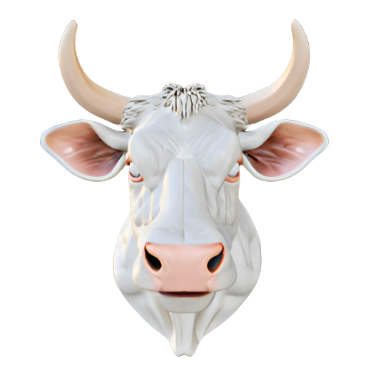 🐄 Majestic Cow Head Sculpture・ STL File for 3D printing・Cults