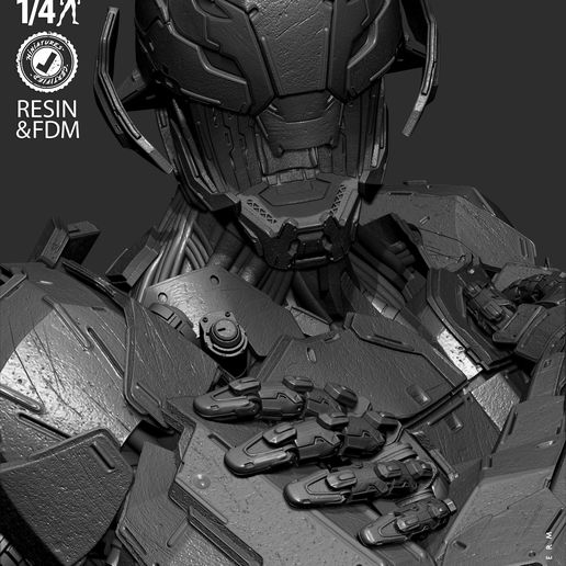 👤 WICKED MARVEL ULTRON PORTRAIT BUST: TESTED AND READY FOR 3D PRINTING ...