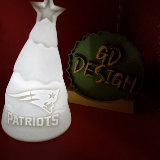 STL file NFL New England Patriots Football Christmas Tree Light 🆕 ・3D ...