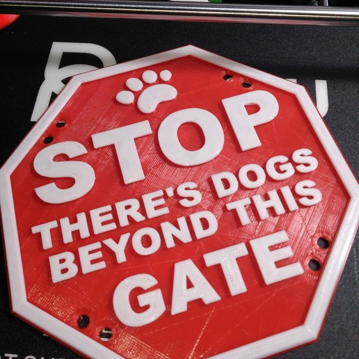 🛑 stop dogs sign・Free STL File for ・Cults
