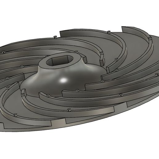 STL file Wilo Impeller 155 mm 1.1 KW 💭 ・3D print design to download・Cults