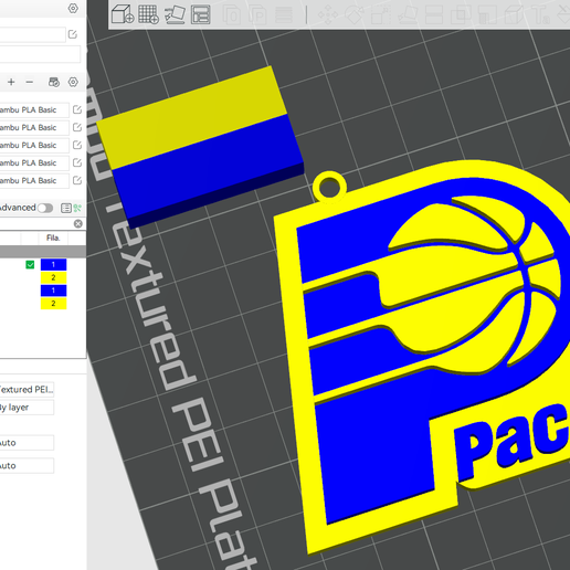 🗝️ NBA Indiana Pacers keychain Badge Printable and Renderable・ archivo ...