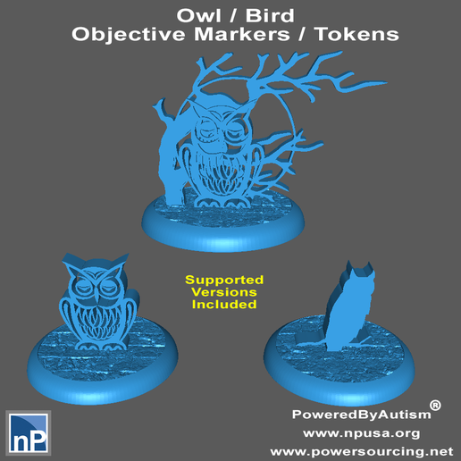 Free 3D file 30mm Owl Tokens / Objective Markers 🦉 ・Template to ...