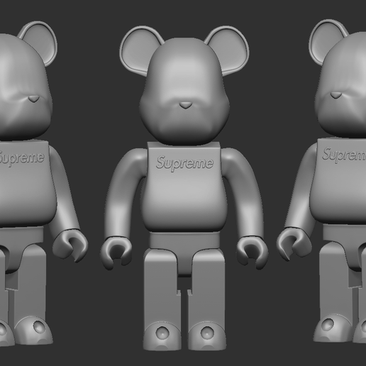 🐻 Bearbrick SUPREME・ STL File for 3D printing・Cults