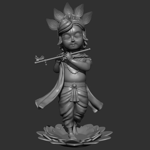 STL file Krishan ji statue 3D print model 👾 ・3D printing design to ...