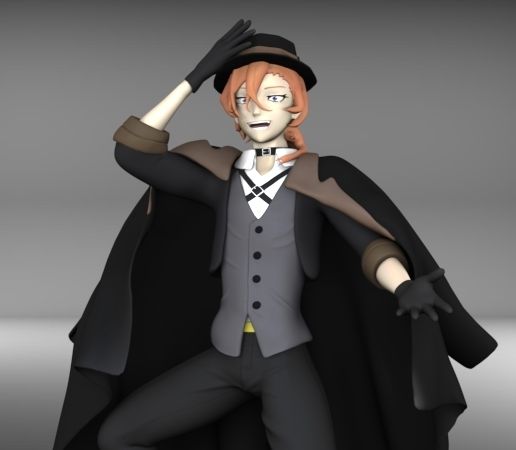 🐕 Bungou Stray Dogs Chuuya Nakahara・Archivo STL para Impresión 3D・Cults