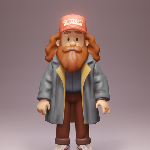 👾 Forrest Gump Cartoon・ OBJ File for 3D printing・Cults