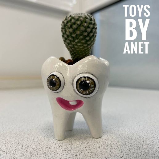STL file tooth pot for plants 🦷 ・3D printing design to download・Cults