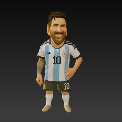 ♌ Lionel Messi Mini Fut Series・Archivo STL para Impresión 3D・Cults