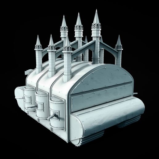 🪖 Tank Church・ STL File for 3D printing・Cults