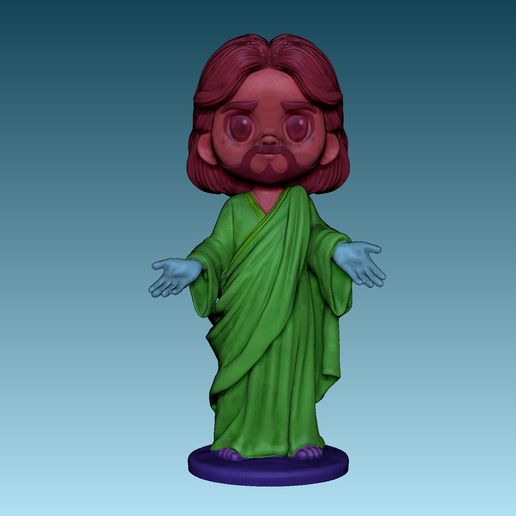 ️ Mini figurine of Jesus・ STL File for 3D printing・Cults