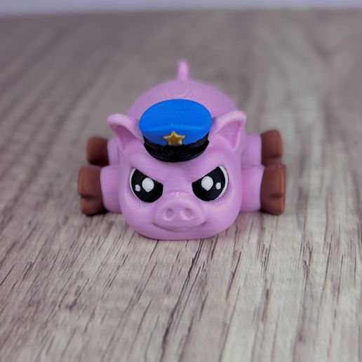 Flexi Piggy Police 🚔・ 3D File for 3D printing・Cults