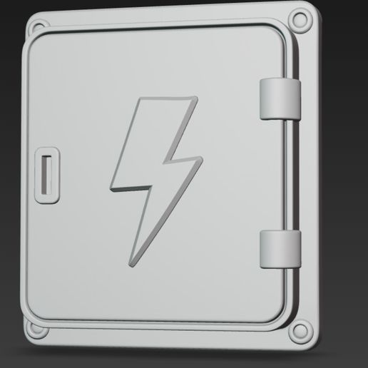 🆓 FREE - SMALL FUSE BOX - Industrial Wall Detail - STL + OBJ (4K PBR ...