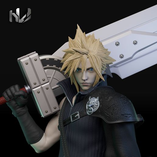 ☁️ Cloud Strife - Final Fantasy 7 Advent Children 3D Model・ 3D File for ...