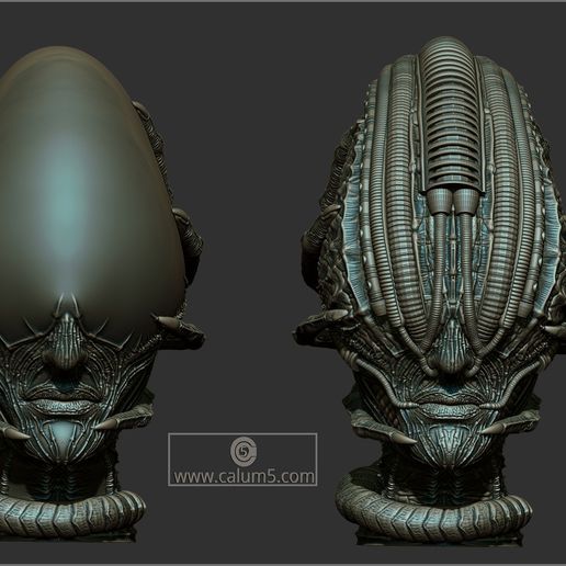 👽 2 Giger Alien Style models・ STL File for ・Cults